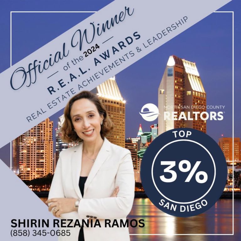 Shirin Rezania Ramos: Top 3% of San Diego Realtors (2024) – Shirin Rezania Ramos, Realtor®